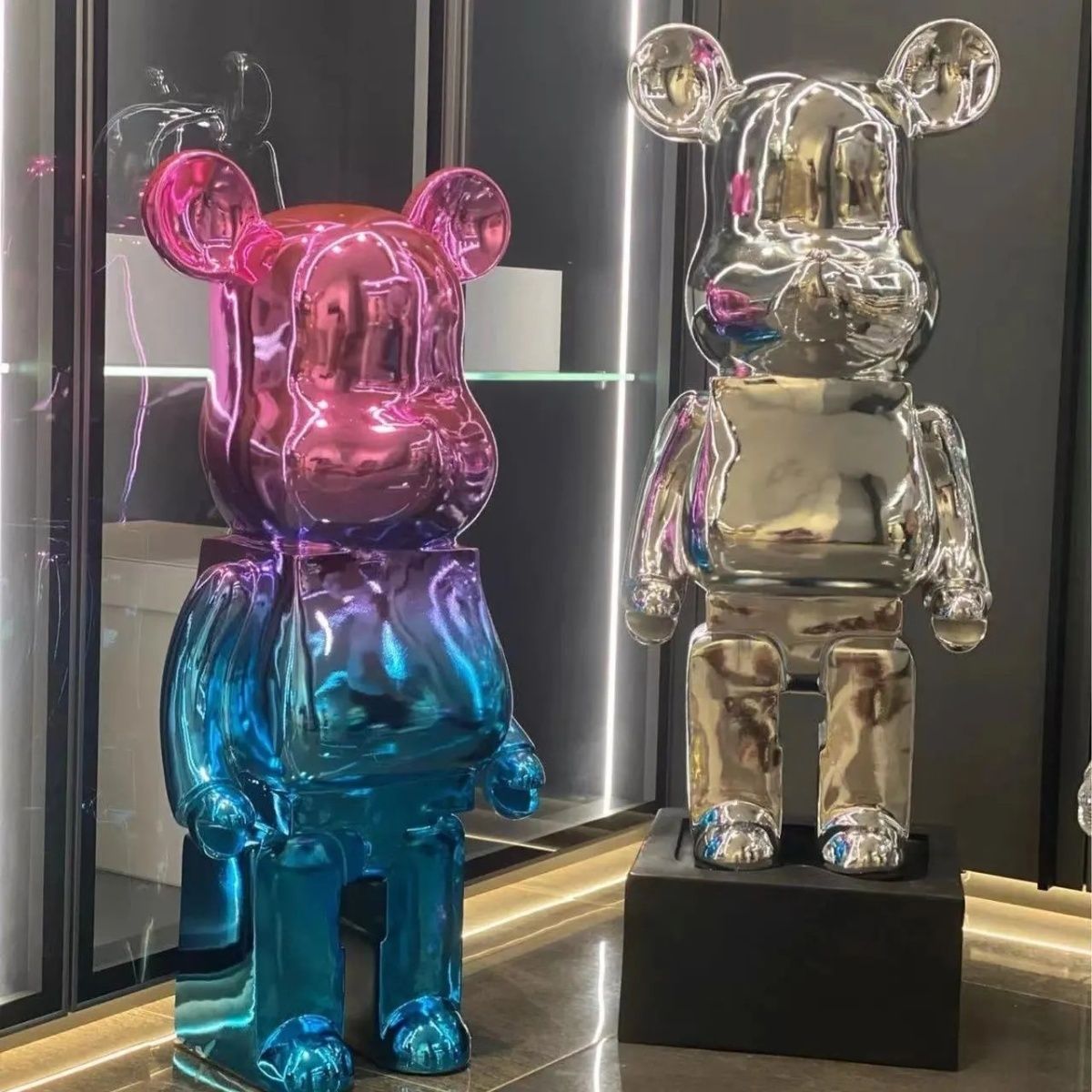 网红暴力熊客厅摆件电镀玄关电视柜酒柜装饰品艺术摆件高级感摆件-阿里巴巴