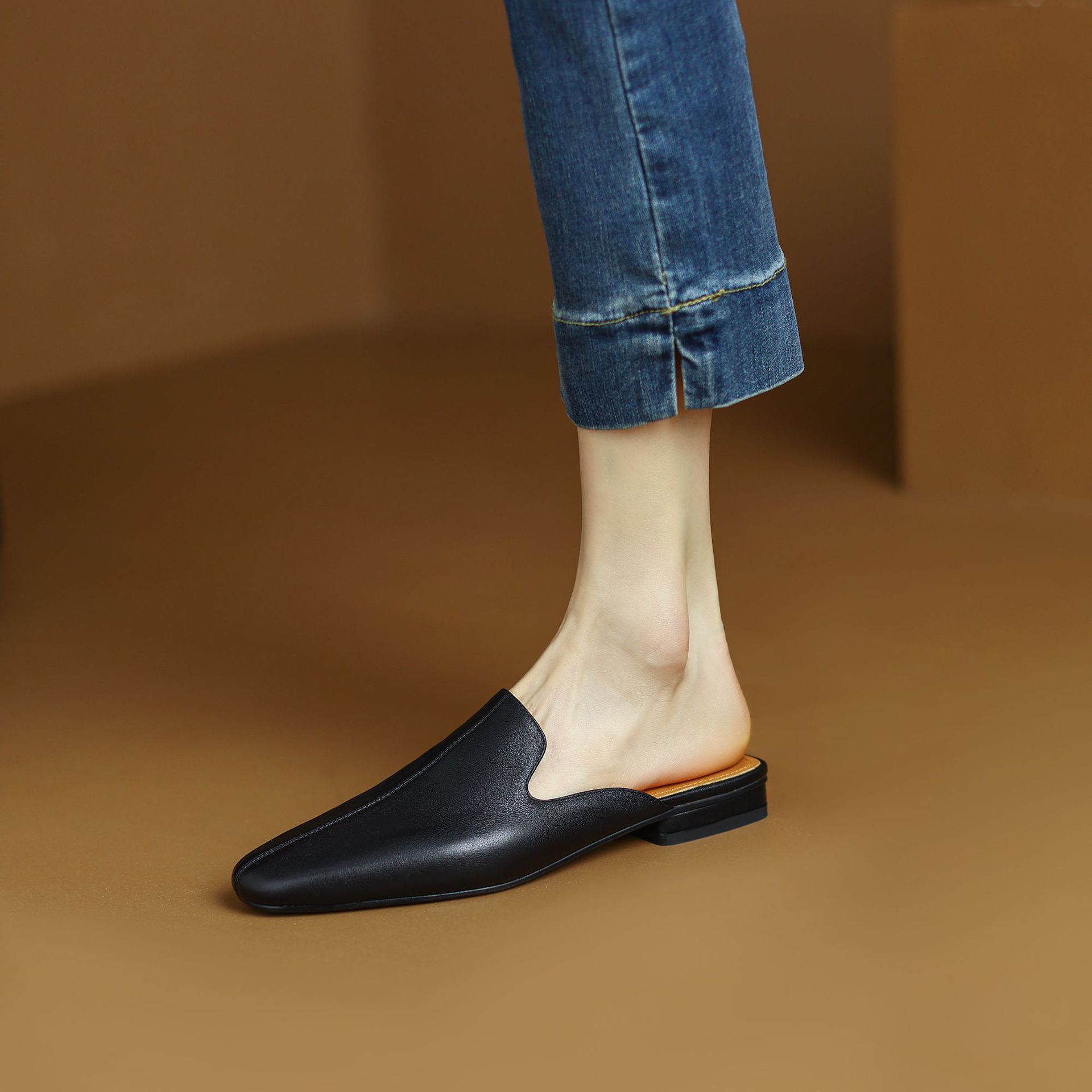 CHIKO Scotti Square Toe Block Heels Clogs/Mules Shoes