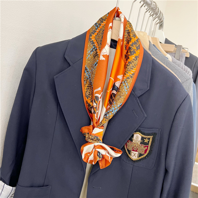 新款长条丝巾高级感气质衬衫领巾夏春秋女职业装饰飘带百搭薄围巾-阿里巴巴