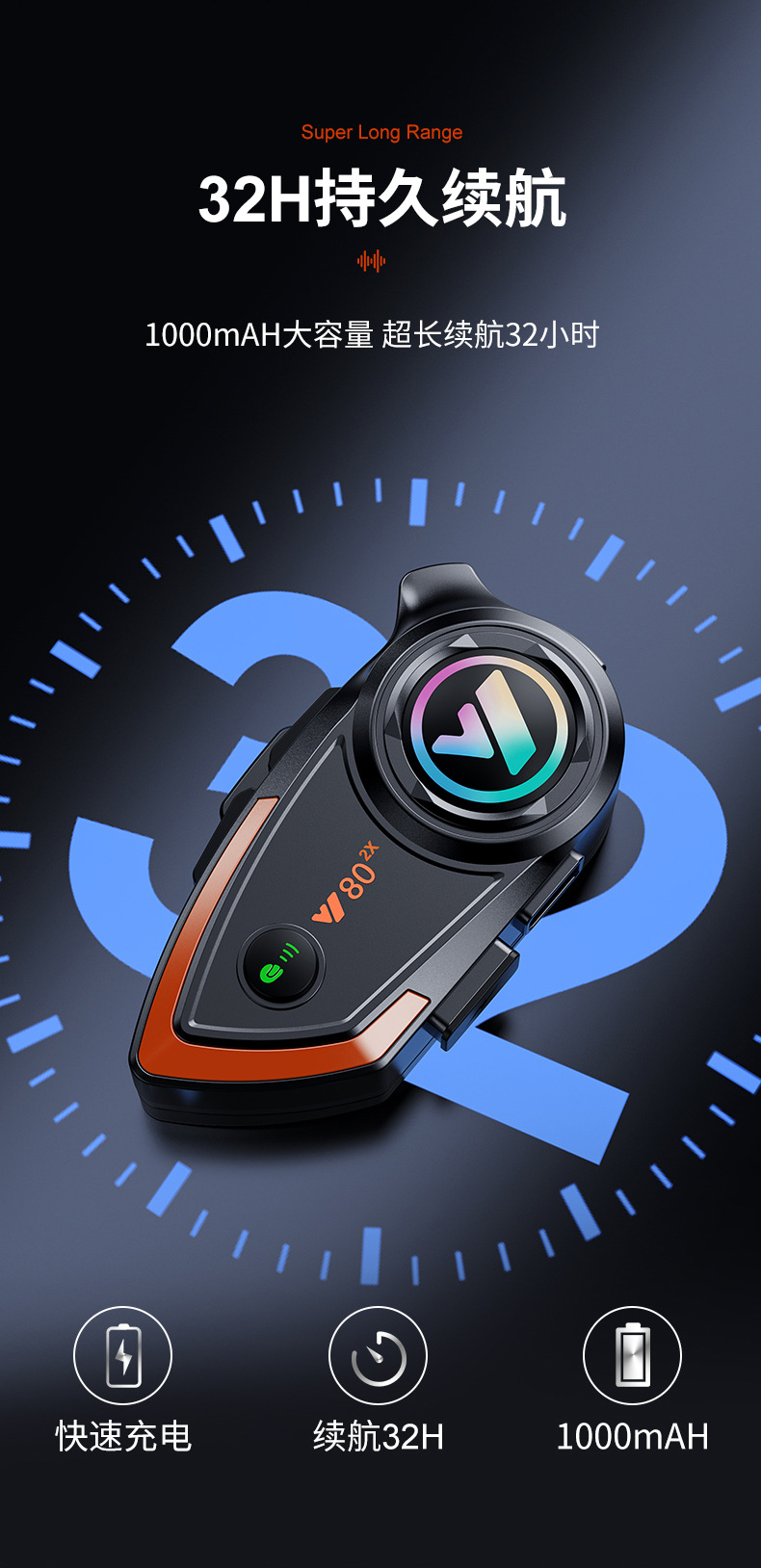 工厂供应Y80头盔对讲蓝牙耳机 蓝牙头盔无线耳机 头盔蓝牙对讲机-阿里巴巴