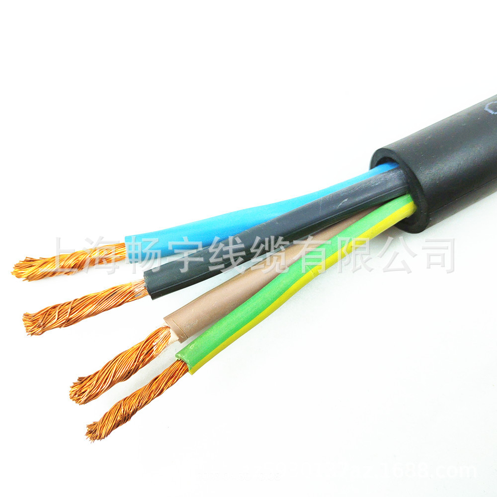 上海起帆橡胶电线电缆/YZ/YC/JHS/3*4+1*2.5平方/三相四线紫铜芯-阿里巴巴