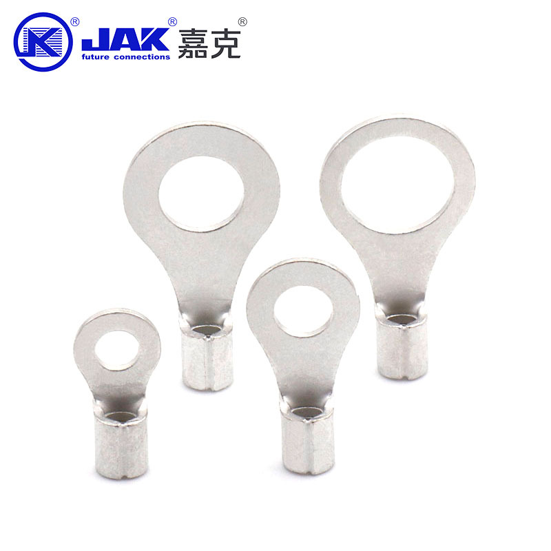 RNB3.5-4/5/6/8/10圆形紫铜端子国标冷压OT裸端头O型接线耳铜鼻子-阿里巴巴