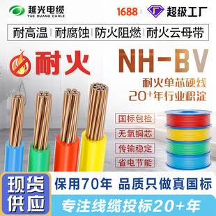 越光真国标电线NH-BV耐火ZR阻燃家装用穿墙硬线20米厂家批发-阿里巴巴