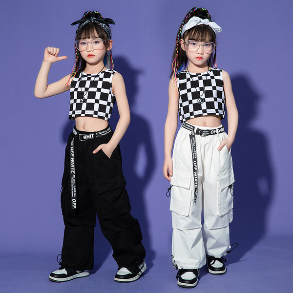Girls Jazz Street Dance Clothing Hiphop rapper singers dance costumes ...