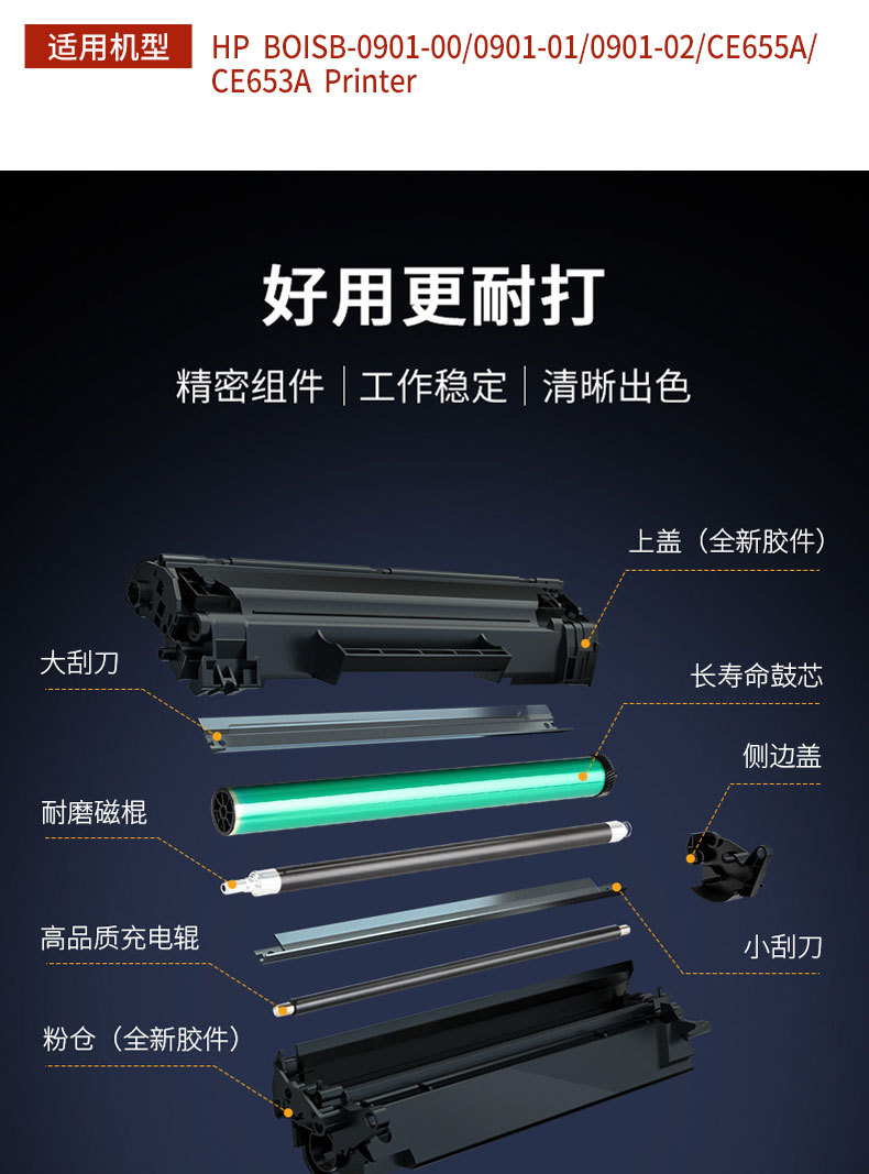 适用惠普HP BOISB-0901-00激光打印机硒鼓0901-01墨盒0901-02粉盒-阿里巴巴