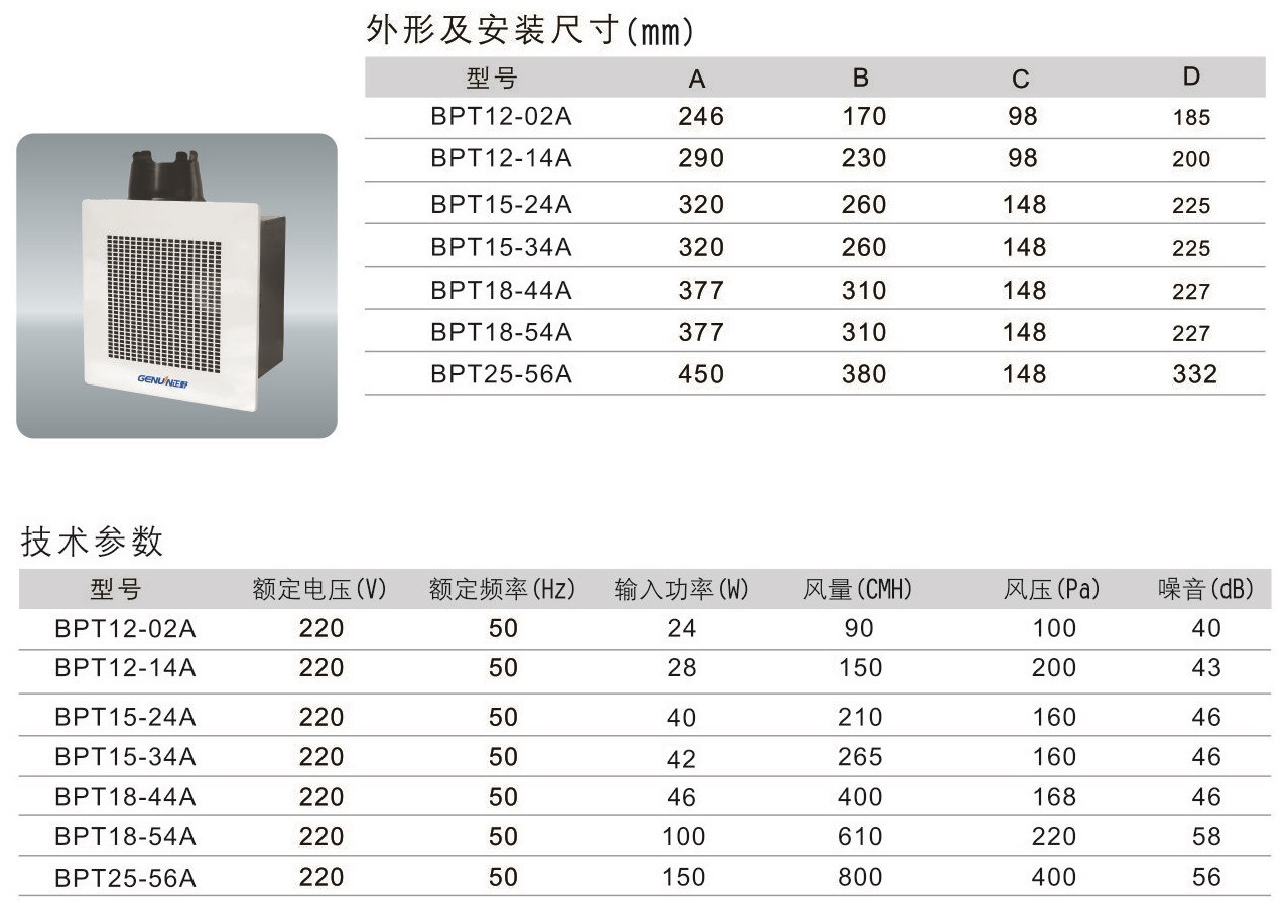 正野换气扇BPT18-44A天花板管道式排气扇吊顶排风扇全金属吸顶扇-阿里巴巴