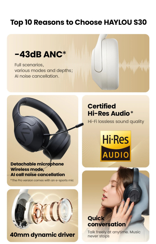 Haylou S30 pro(with microphone）/S30 ANC蓝牙耳机 国际版-阿里巴巴