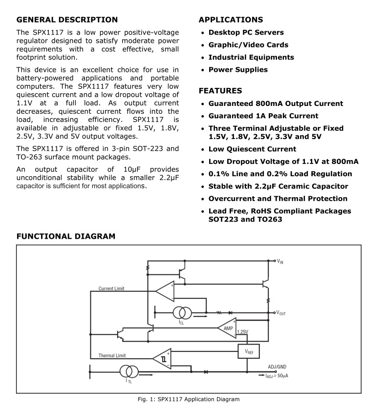 原装正品 贴片 SPX1117M3-L-3-3/TR SOT-223 稳压器LDO芯片 800mA-阿里巴巴