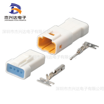 JST汽车用防水连接器 04T 04R-JWPF-VSLE-S 防水插头4P 公母插件-阿里巴巴