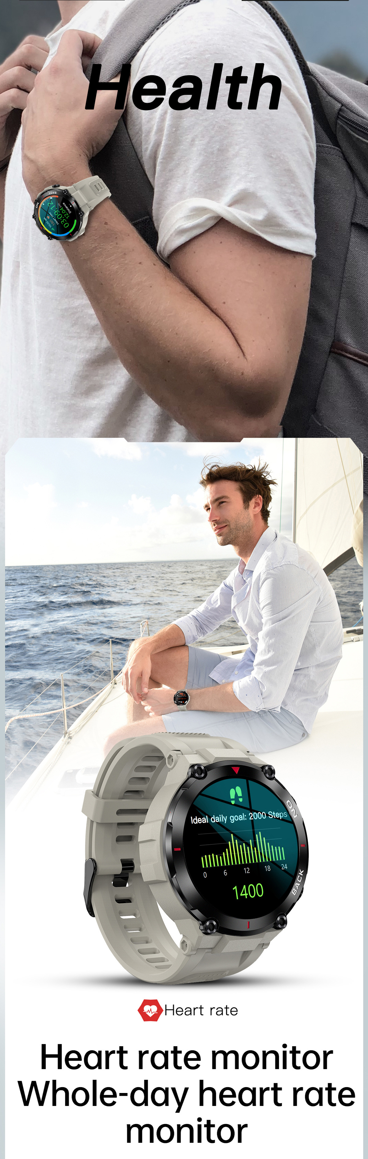 跨境新K37 GPS双星定位智能手表女性生理周期提醒真血氧运动手表-阿里巴巴