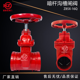 Z85X-16Q沟槽软密封暗杆法兰闸阀 Z81X明杆沟槽卡箍闸阀DN65 200-阿里巴巴