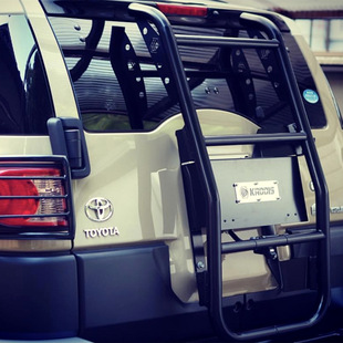 适用于丰田FJ酷路泽改装尾门爬梯后攀爬爬梯行李架爬梯改装-阿里巴巴