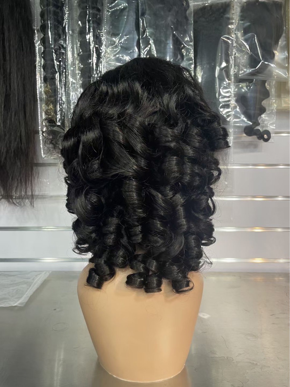 跨境13x4 fumi wig double drawn quality wig high quality短发-阿里巴巴