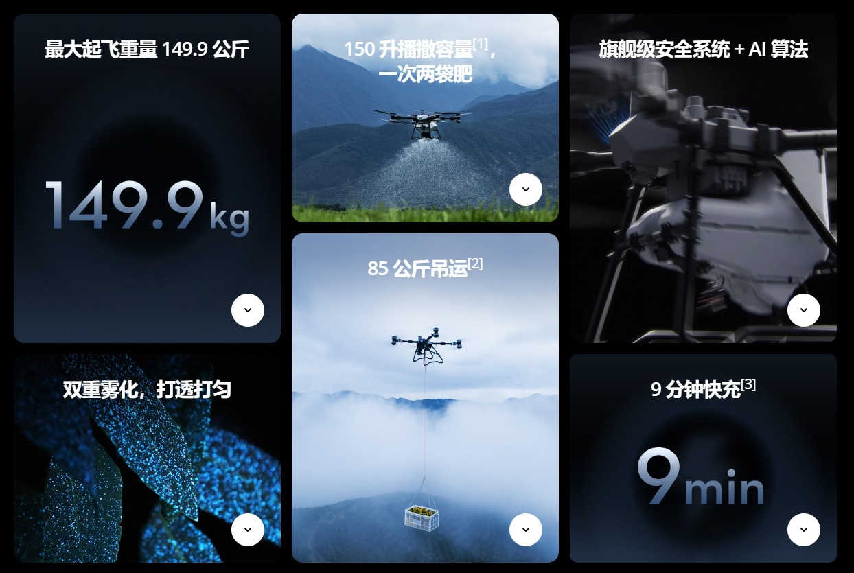 DJI 大.疆新款T70 T70P T100农业植保 激光雷达避障 吊运无人机-阿里巴巴