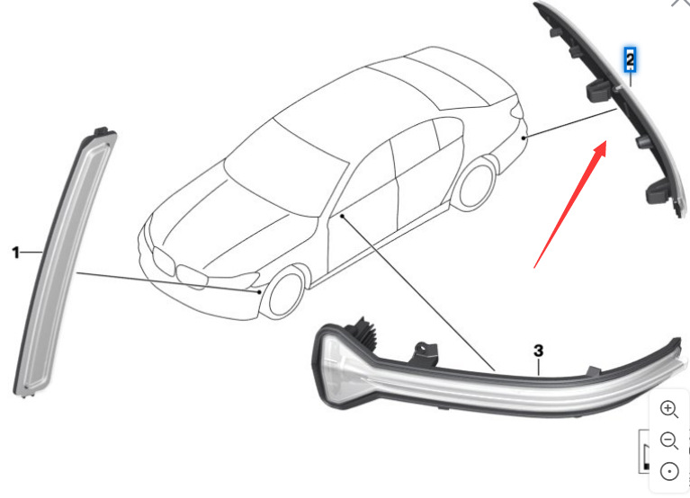 63148091550 63148091549适用于宝马7系G1 G12左右后杠装饰反光板-阿里巴巴