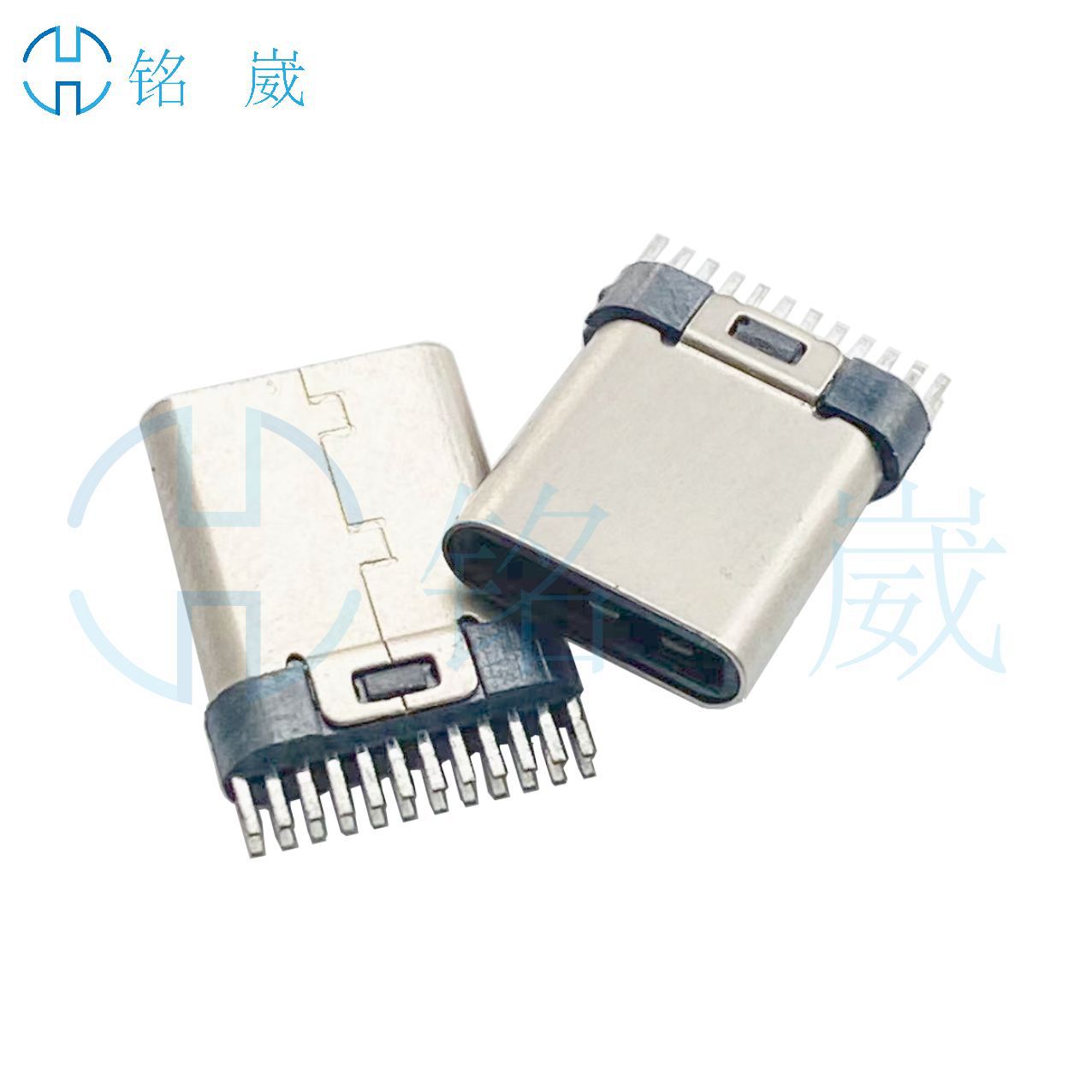 USB3.1 full P connector Type C 24P male clamp widened P distance L = 10 ...