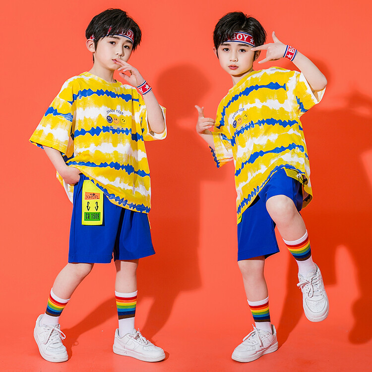 Children dance street dance under hip-hop performance new suits summer ...