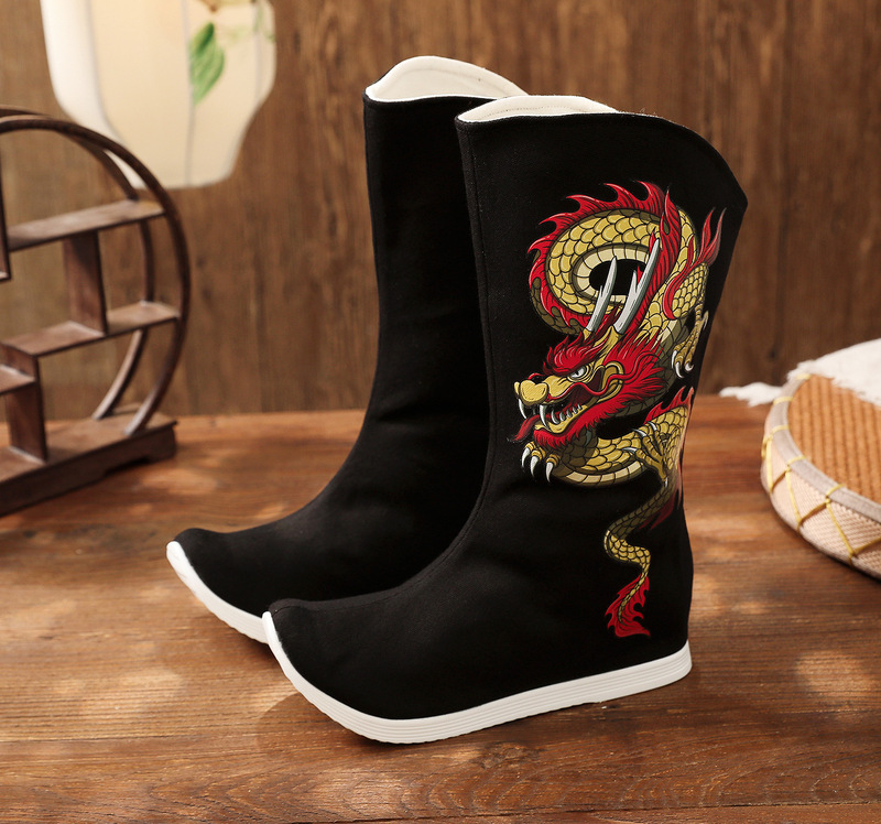 Men's Chinese Hanfu boots ancient style martial arts shoes Han Tang ...