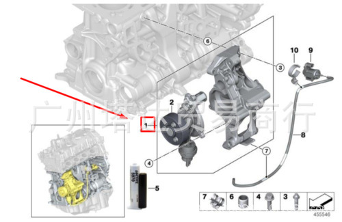适用宝马4系F36 F33 F32冷却液泵11517644809机械水泵-阿里巴巴