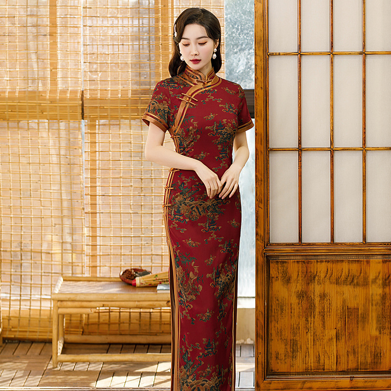 Retro Chinese Dress oriental old shanghai Qipao republic of China wind ...