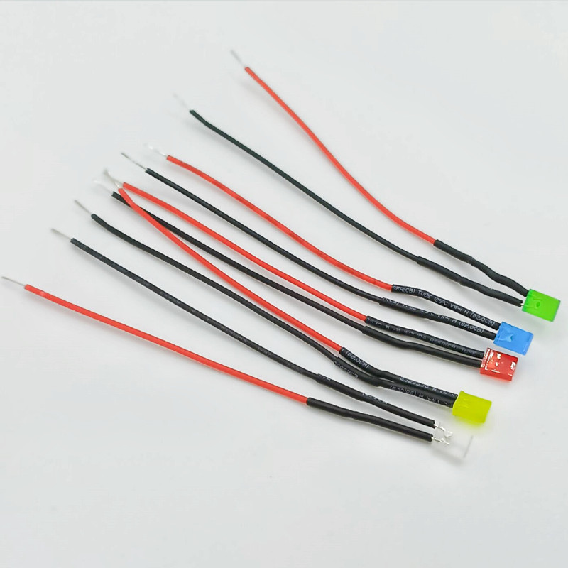 2X5X7mm方形平头5V6V9V12V24V110V220V带线LED灯珠指示发光二极管-阿里巴巴