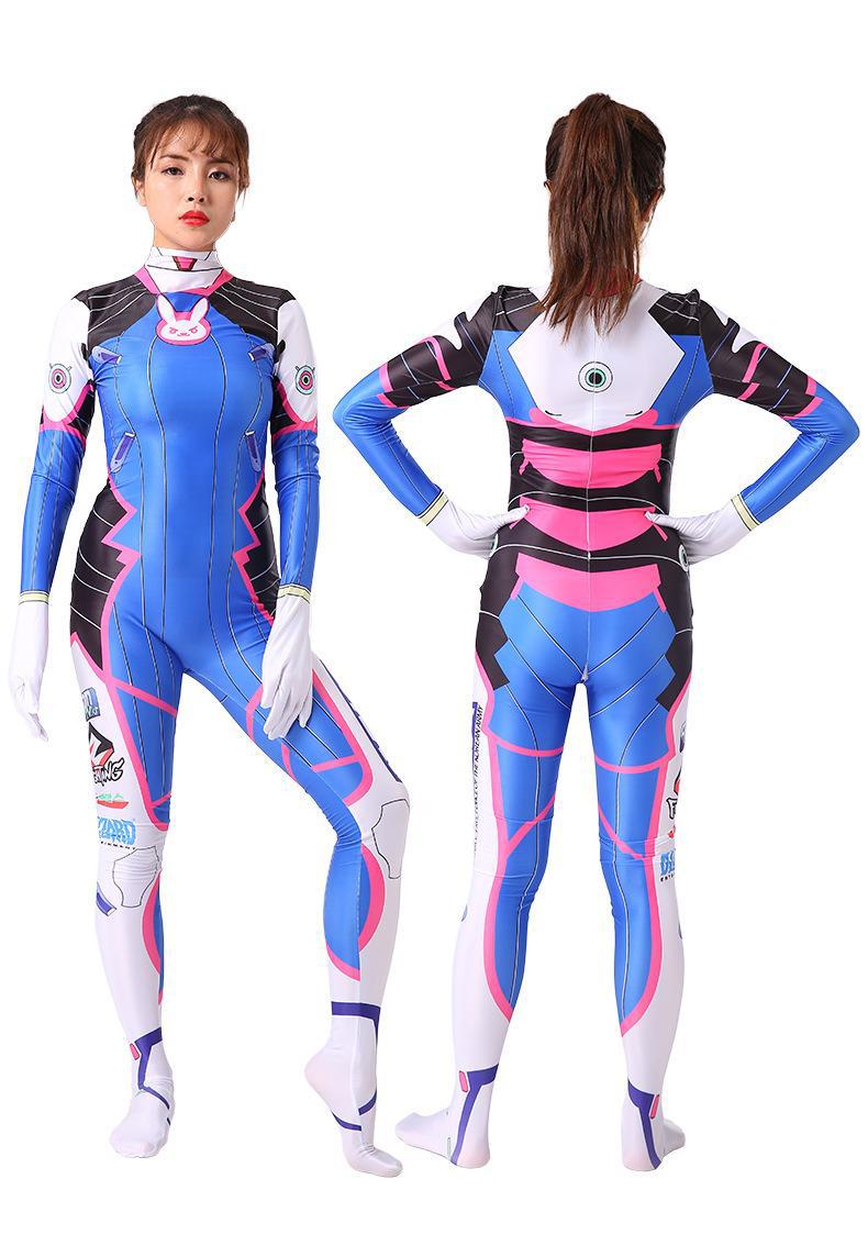 万圣节紧身连体衣DVA妲己5Zero two02守望琪亚娜绫波丽cos福音战-阿里巴巴