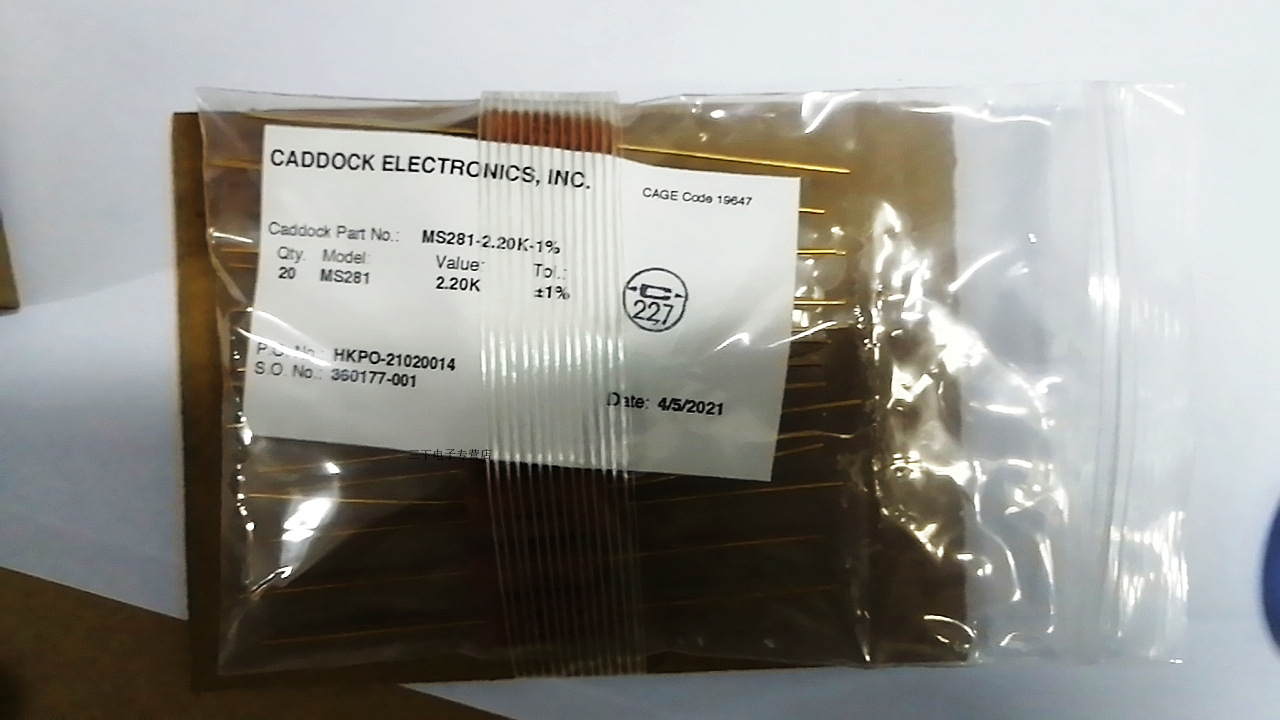 MS281-2.20K-1%原厂代理美国CADDOCK无感电阻金脚电阻2.20K精度1%-阿里巴巴