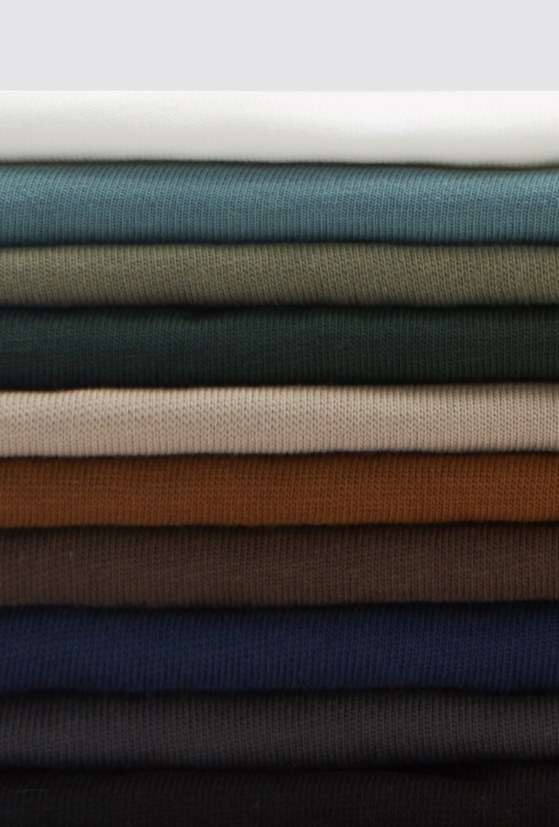 INF男装|复古FOG配色265g重磅小领口长袖T恤2024秋冬高品质长袖T-阿里巴巴