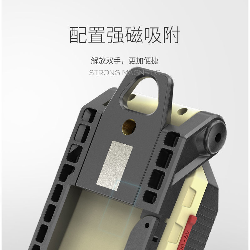 跨境新款COB多功能工作灯W599检修灯USB充电带磁铁电量显示手电筒-阿里巴巴