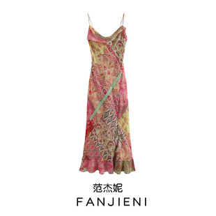 ZR外贸批发 欧美风女装 法式时尚拼布印花宽松吊带连衣裙 3293246-阿里巴巴