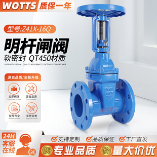 软密明杆闸阀Z41X法兰橡胶弹性座封闸阀QT450 WCB水工业管道式-阿里巴巴