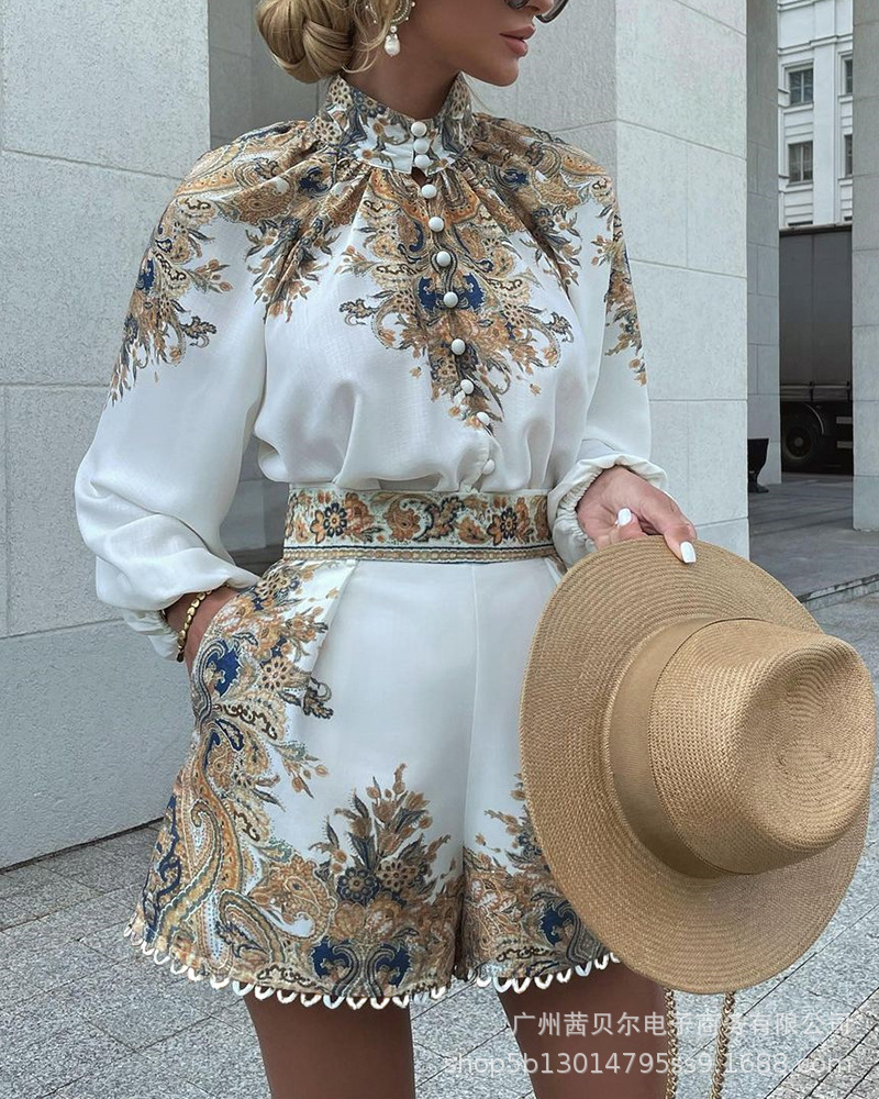 (Set) 2021 European and American Clothing New Printed Suit - ShopShipShake