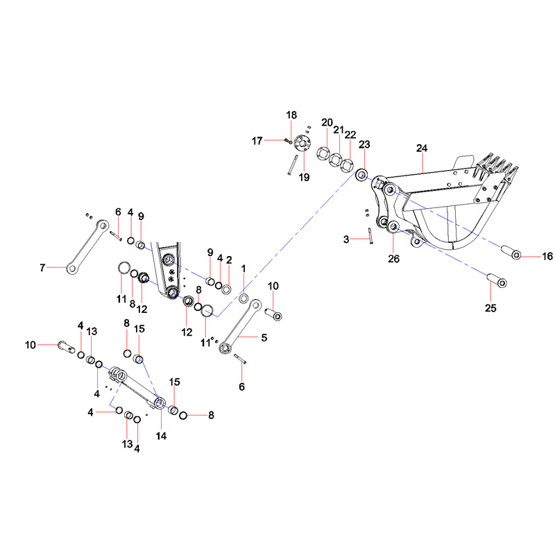 三一SY215C挖掘机铲斗销轴11795851 11751558 A82020200972-阿里巴巴
