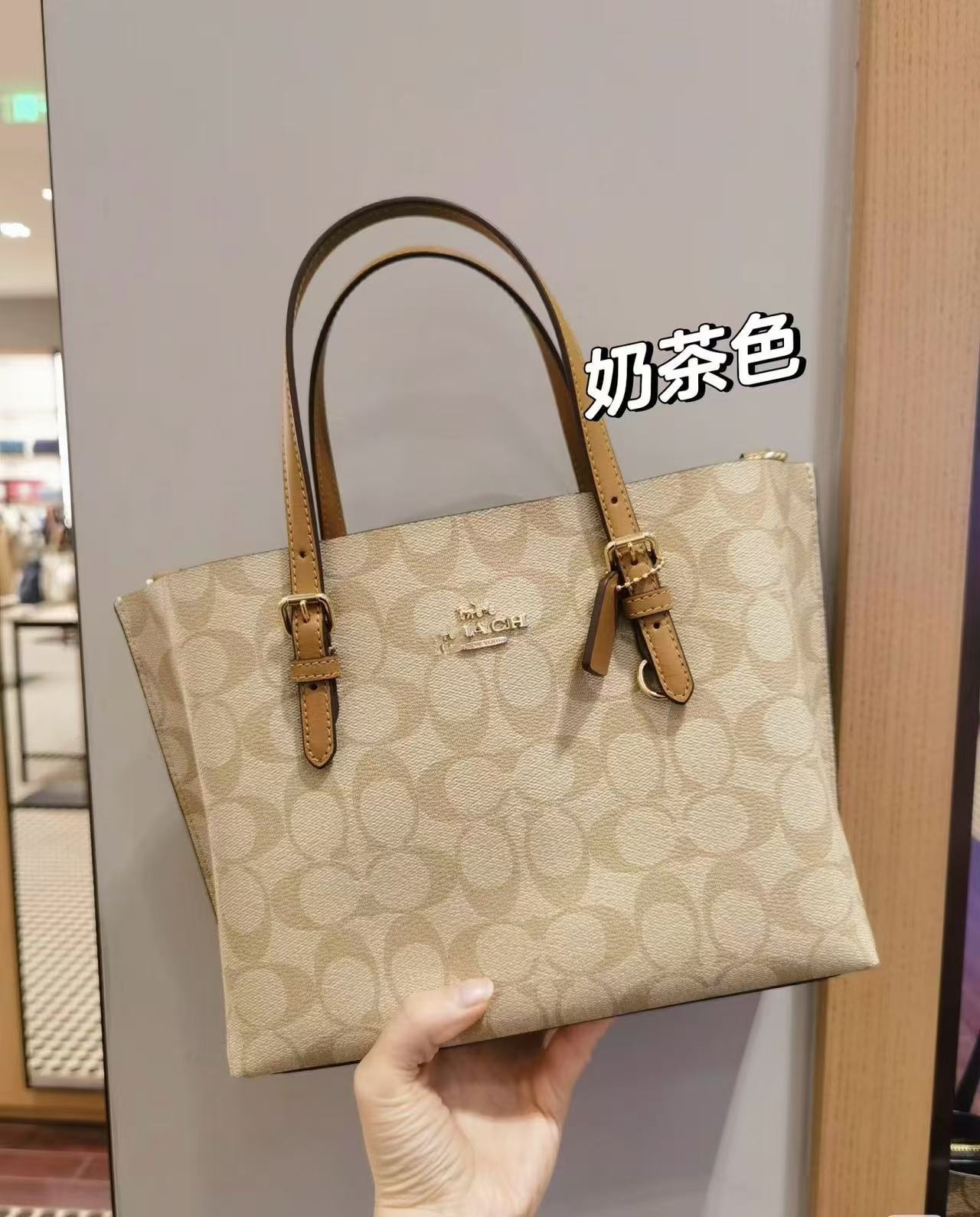 寇家05新款moille茉莉25托特手提单肩斜挎包老花通勤经典老花女-阿里巴巴