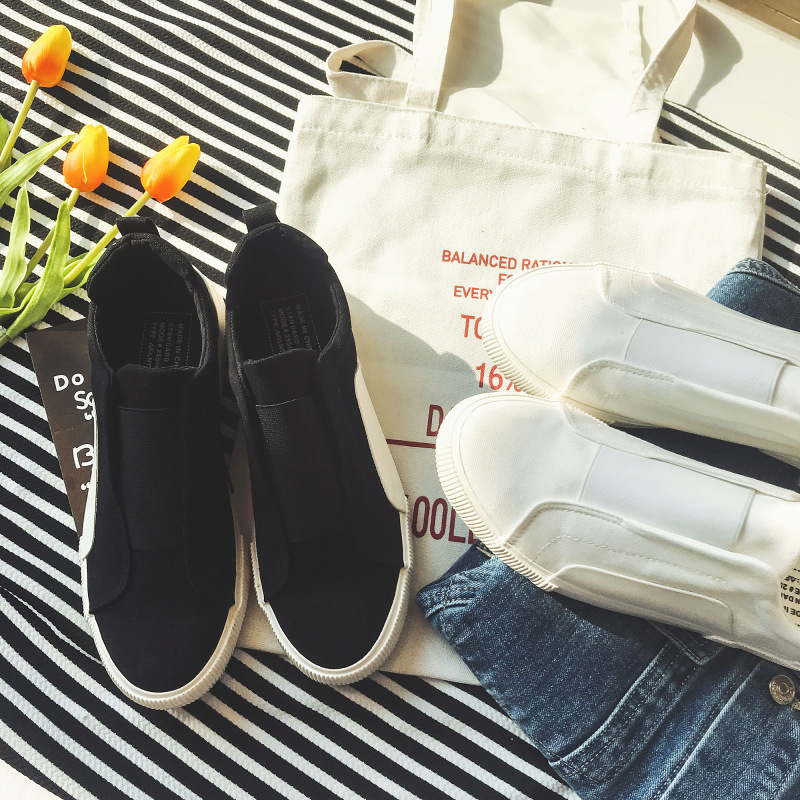 AFANTING男新款帆布鞋男鞋韩版一脚蹬懒人鞋潮流百搭鞋休闲鞋YS04-阿里巴巴