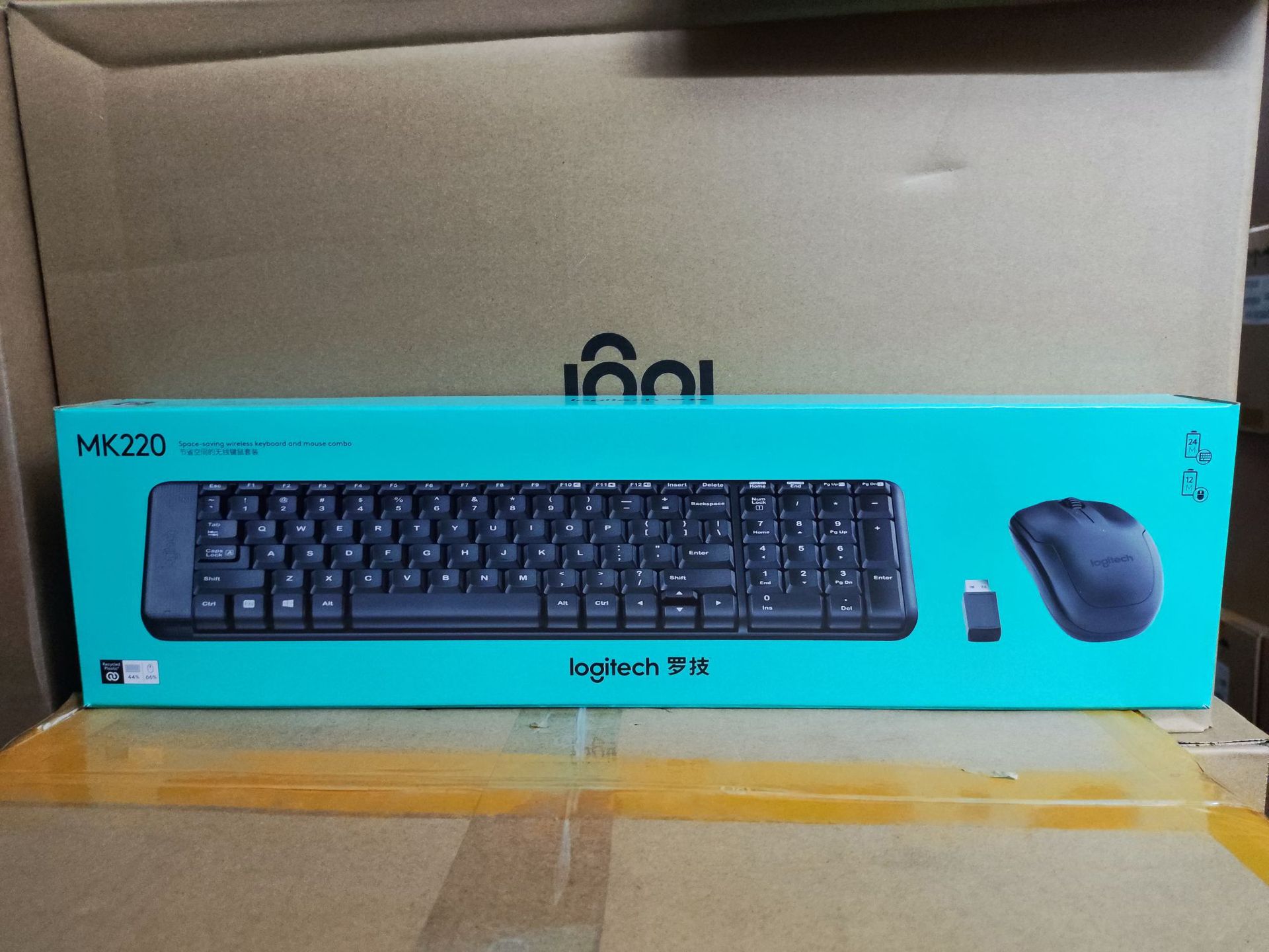 正品Logitech/罗技MK220无线键盘鼠标套装 窄边键鼠套件-阿里巴巴