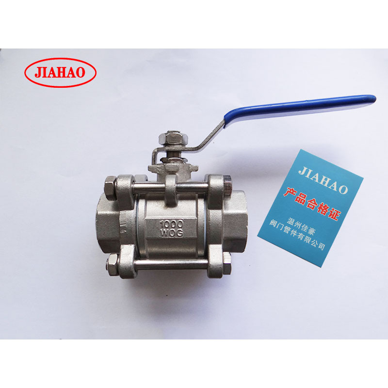 Q11F-16P Q11F-25P DN20 304不锈钢带锁3PC内螺纹气源三片式球阀-阿里巴巴