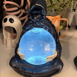 The Death God's Crystal Ball死神水晶球 - 哥特式黑袍死神雕塑-阿里巴巴