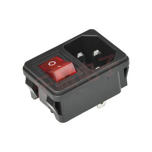 LECI微波炉开关插座DB-14-2F+ac插座品字尾二合一AC电源工业插座-阿里巴巴