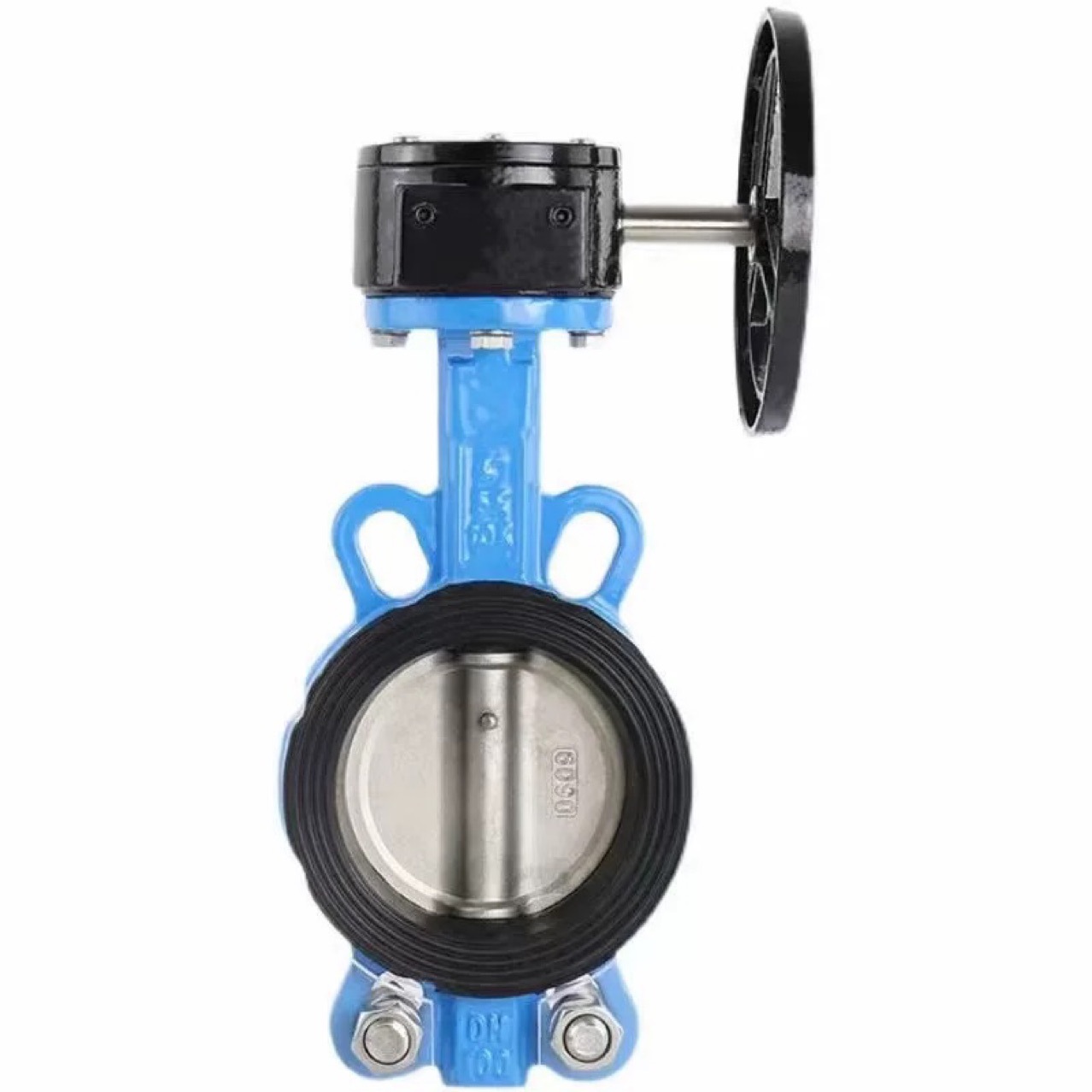 涡轮对夹蝶阀三元乙丙球墨铸铁工程专用手动天津厂家D371X-16Q-阿里巴巴