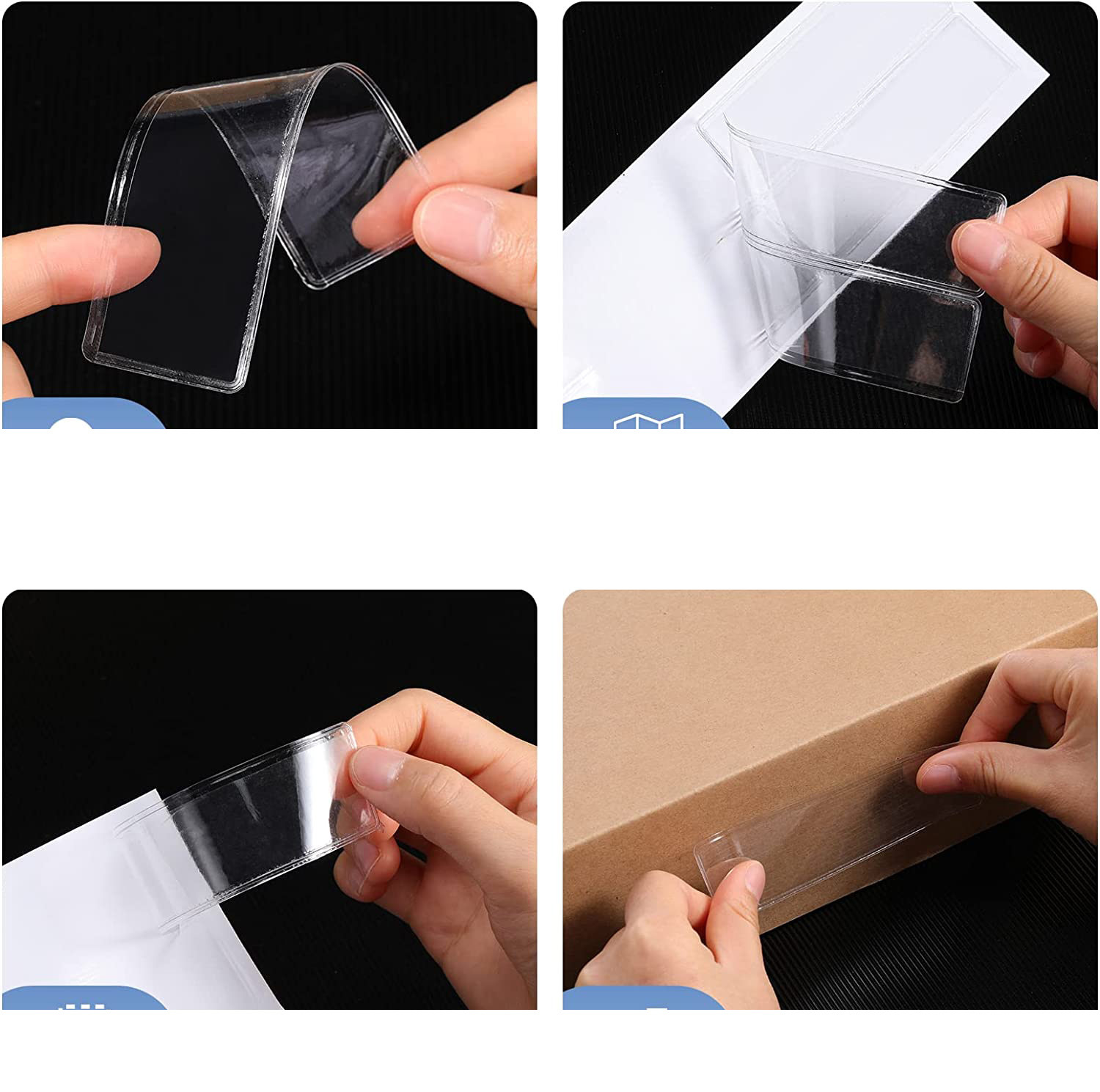 透明背胶标签袋 周转箱文件仓库仓储分类PVC贴纸 自粘物料标识卡-阿里巴巴