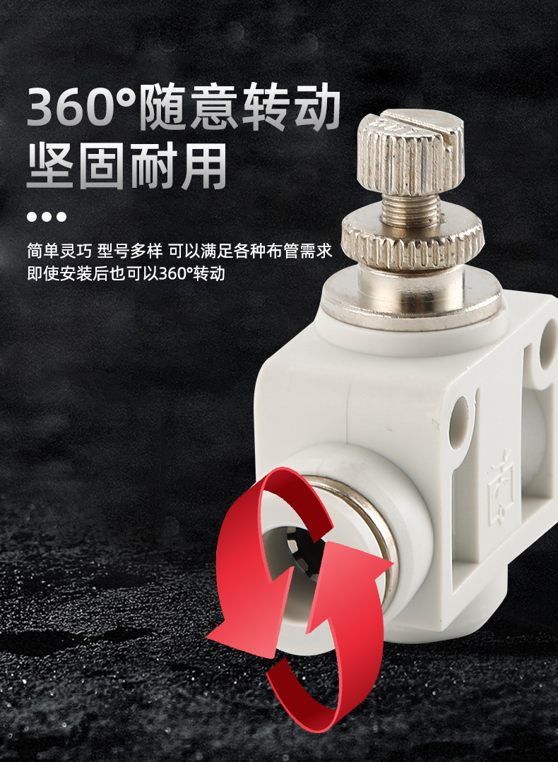 气动气管接头管道节流阀PA LSA SA4 SA6 SA8 SA10 SA12流量直通阀-阿里巴巴