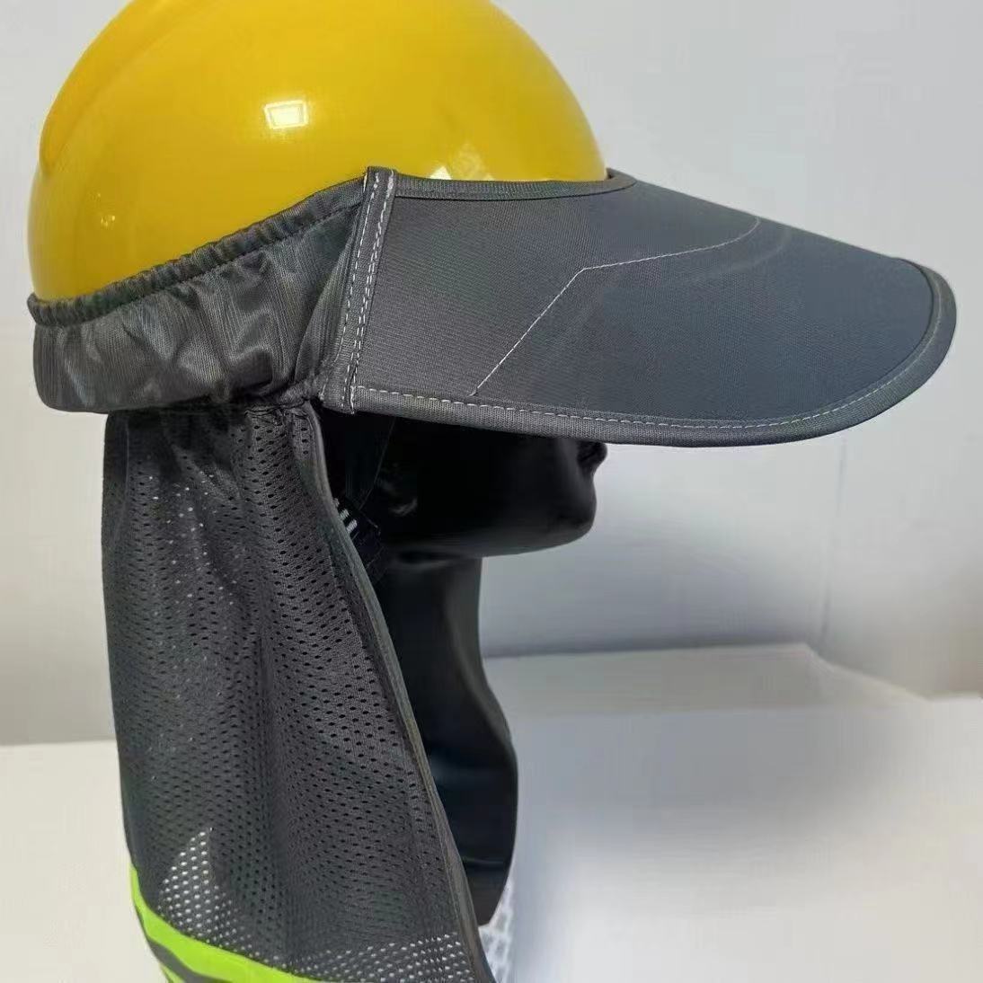 夏季户外建筑工地标准安全帽防晒鸭舌款大帽沿遮阳帽檐网格透风-阿里巴巴