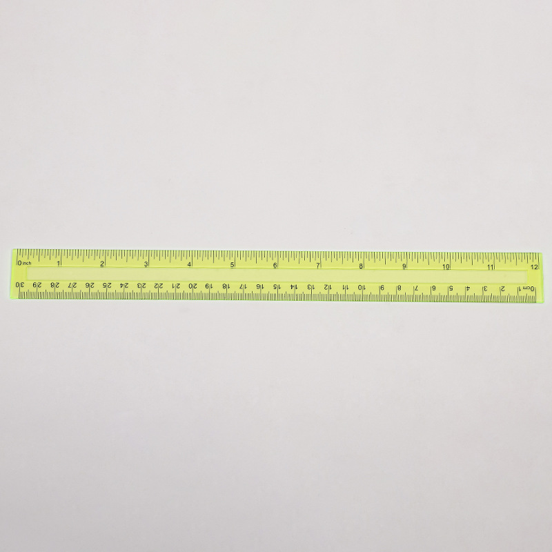 Supply 30cm Ruler Groove Plastic Ruler Color Transparent Ruler Plastic ...