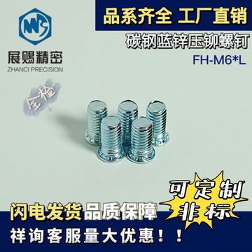 碳钢蓝锌压铆螺钉 FH-M6*8~M6*35 压铆螺丝 压板螺钉 压板螺丝-阿里巴巴