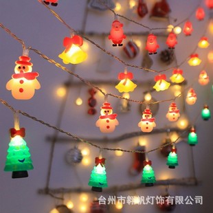 新款LED圣诞灯串滴塑铃铛圣诞树灯串 节日房间氛围感装饰灯彩灯-阿里巴巴