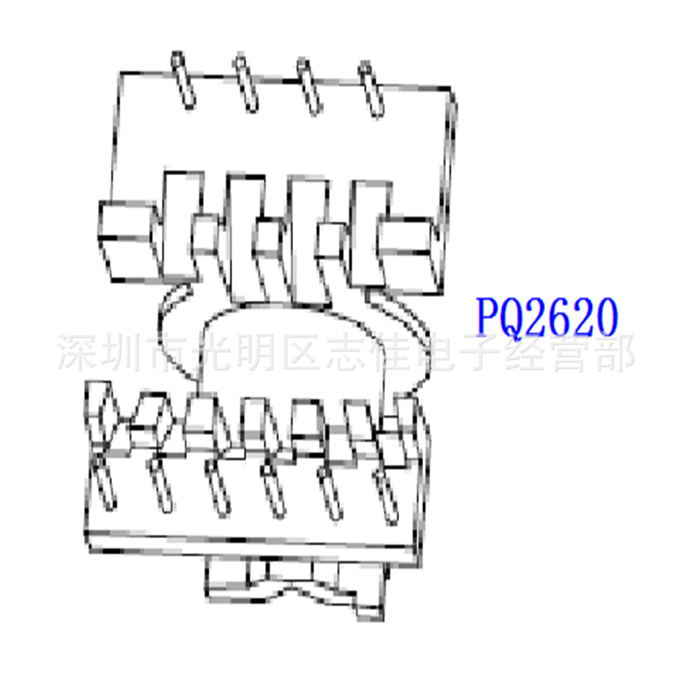 PQ2620变压器骨架PQ2620通讯骨架电源骨架单边加宽卧式4+6针G2646-阿里巴巴