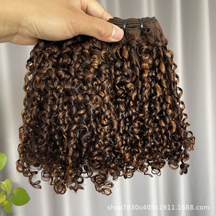 P4/30 12A Pixie Curl Double Drawn Human Hair SDD Pixie Curly-阿里巴巴