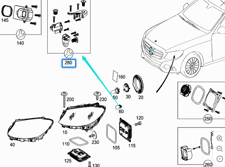 2058200414 2058200514适用于奔驰C级 W205左右大灯支架修包1套-阿里巴巴