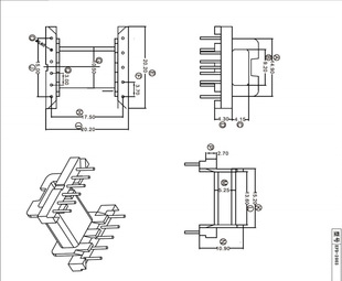 骨架 EFD20卧式5+6 排距17.5 脚距3.0*3.7 直插 EFD20-阿里巴巴